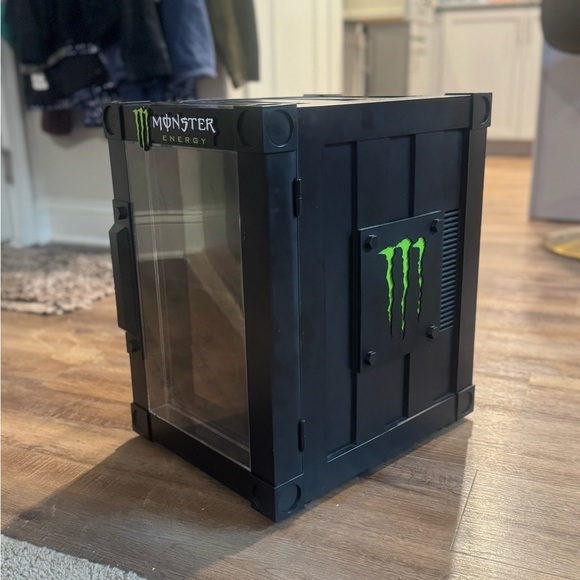 monster | Other | Rare Monster Energy Black Mini Fridge One Of A Kind ...